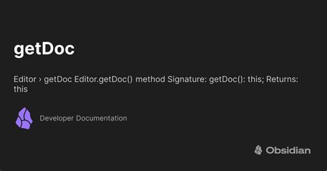 Getdoc Developer Documentation