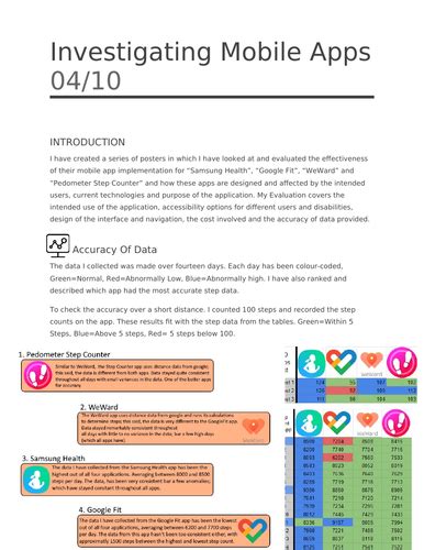 Level 3 Btec It Unit 7 Mobile Applications Development Learning Aim A Teaching Resources