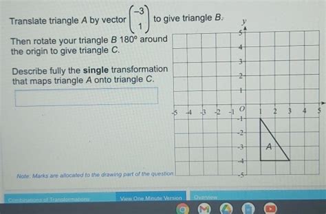 solved translate triangle a by vector beginpmatrix 3 1endpmatrix to g