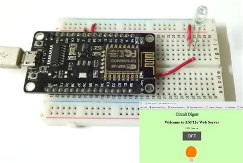 Circuit Digest How To Build NodeMCU Webserver And Control An LED