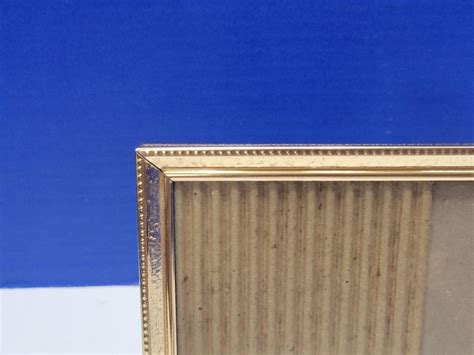 Vintage Small Square Brass Standing Frame 4 X 4