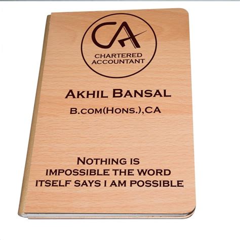 Customized Wooden Diary With Name And Text For Ca Diary