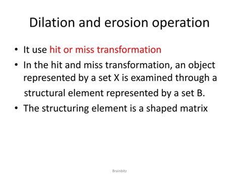 Dilation And Erosion PPTX