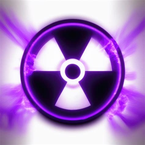 Premium Ai Image Purple Radiation Symbol On White Background Generative Ai Premium Ai Image Purple Radiation Symbol On White Background Generative Ai
