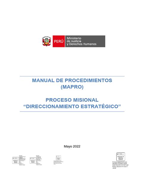MAPRO MINJUS | PDF | Presupuesto | Planificación
