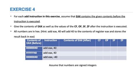 Solved Exercise 4 • For Each Add Instruction In This