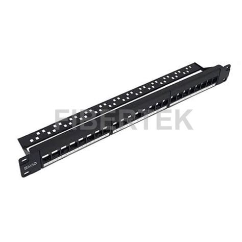 Unshielded Rack Mount Ethernet Patch Panel Futp 124bl Bk Fibertek