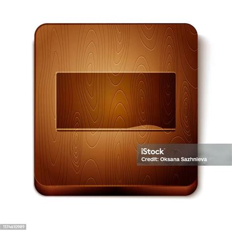 흰색 배경에 격리 된 갈색 칠판 아이콘입니다 학교 칠판 간판입니다 나무 사각형 버튼입니다 벡터 일러스트레이션 개념에 대한 스톡 벡터 아트 및 기타 이미지 Istock