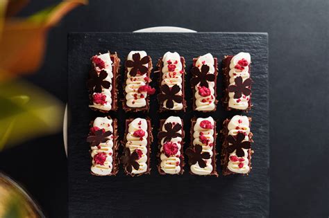 Mini Raspberry Lamingtons Gf Hyatt Pantry Restaurant Wynyard Quarter Auckland Coffee