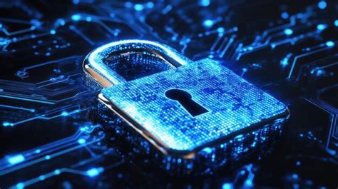 Digital Security Lock Premium Ai Generated Image