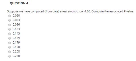 solved question 4 suppose we have computed from data a