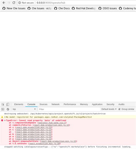 Operator Hub Page Is Broken · Issue 1112 · Openshiftconsole · Github