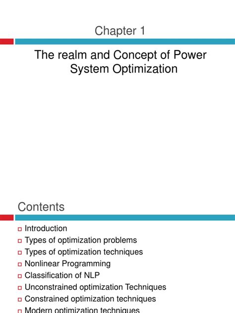 Power System Optimization Pdf