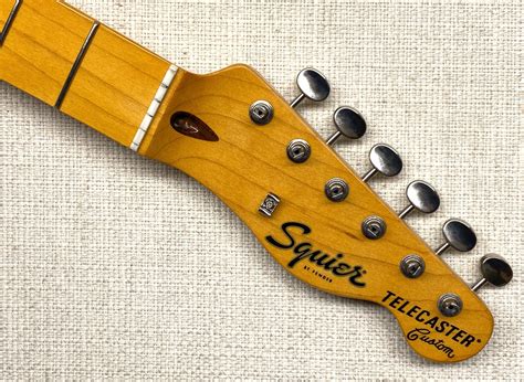 Oem Fender Squier Telecaster Custom Neck Wtuning Keys Maple Classic