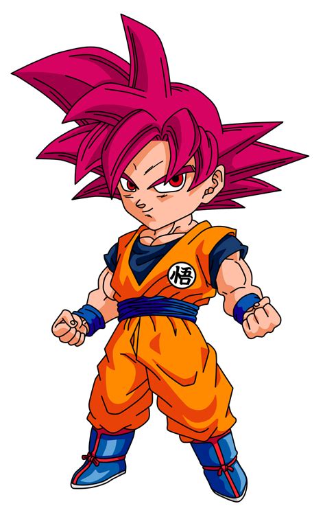 Chibi Goku Ssj God By Finn487 On Deviantart
