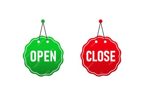 Premium Vector Open And Closed Sign Vector Design