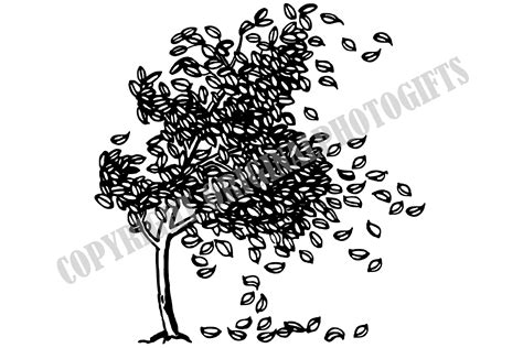 Tree Svg Wind Blowing Svg Tree SVG Clipart Bent Tree Svg Etsy