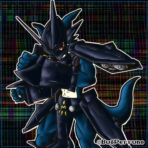 Magnamon Battle Park Digimon Armor Digimon Creature Looking At Viewer Muscular