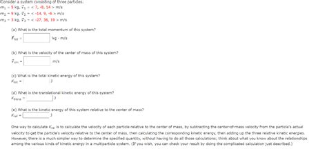 Solved Consider A System Consisting Of Three Particles M1