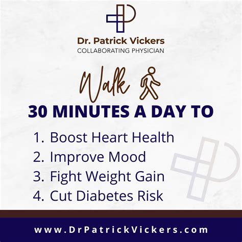 Dr Patrick Vickers Walking 30 Minutes A Day Has Benefits Doctor