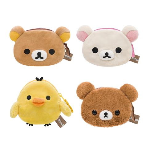 츄플레이 리락쿠마。봉제인형 동전 지갑 지퍼형 코리락쿠마 키이로이토리 챠이로이코구마 산엑스 위시버킷