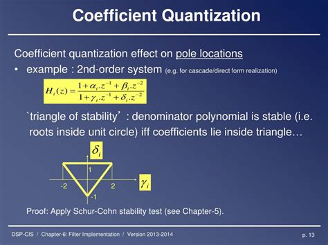 Ppt Dsp Cis Chapter 6 Filter Implementation Powerpoint Presentation