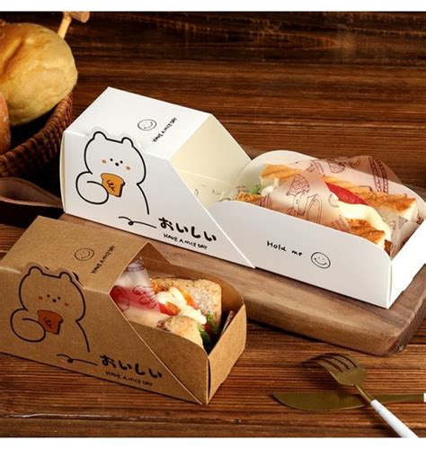 샌드위치 포장지 유산지 페이퍼 용기 일회용 도시락 찐 토스트 상자 티몬