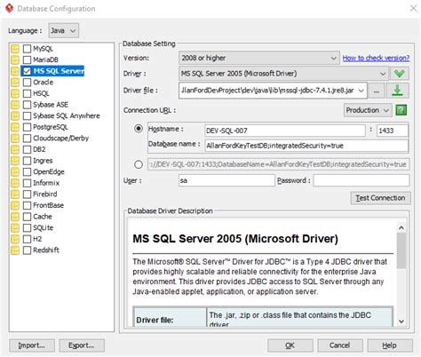 what database types does visual paradigm support general questions