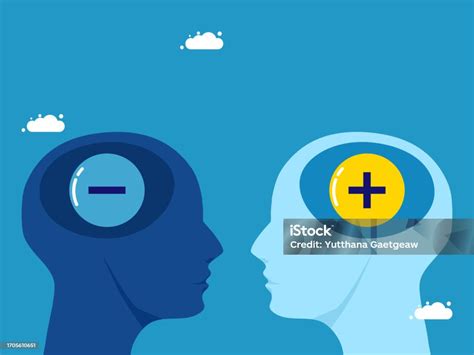 Two Heads Between Optimism And Negative Pessimism Stock Illustration Download Image Now