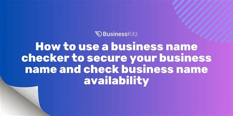 Business Name Checker Basics Check ASIC Business Name Availability And Register Fast