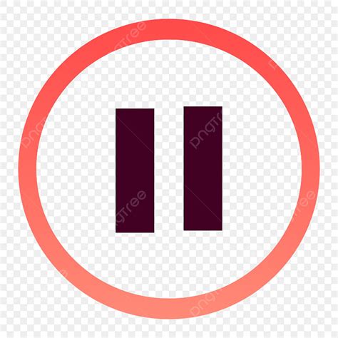 Pause Button Clipart Vector Pause Button Pause Icon Button Maroon