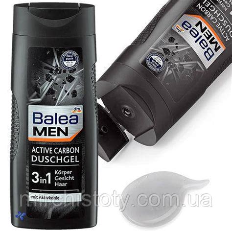 Мужской гель для душа с активированным углем Балеа Balea Active Carbon ...