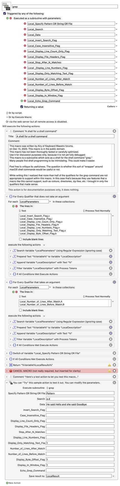 Prototype Macro For Shell Commands Macro Library Keyboard Maestro