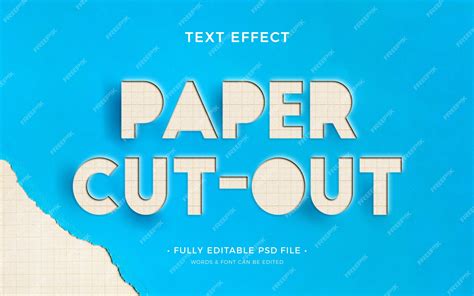 Premium Psd Cut Out Text Effect