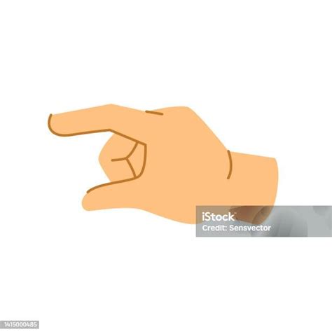 크기를 측정하는 사람의 손 제스처 엄지 손가락이있는 고립 된 손바닥과 검지 손가락 사이의 거리 팔과 손목 플랫 만화 플랫 스타일의 벡터 5에 대한 스톡 벡터 아트 및 기타