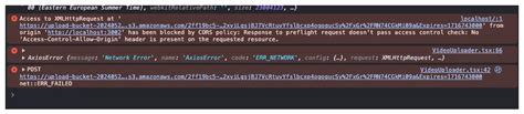 amazon s3 - CORS error when trying to upload via presigned url from browser, but not in non ...
