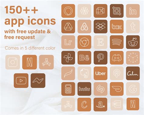 IOS 14 App Icon Brown Aesthetic Ios App Icon Nude Brown IOS 14 App Icon Packs Natural Tone