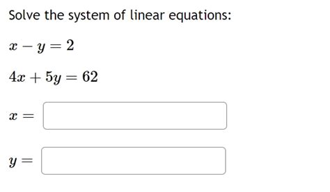 solved solve the system of linear