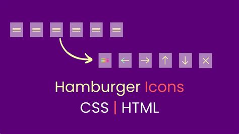 Css Hamburger Icons Designs Html Youtube