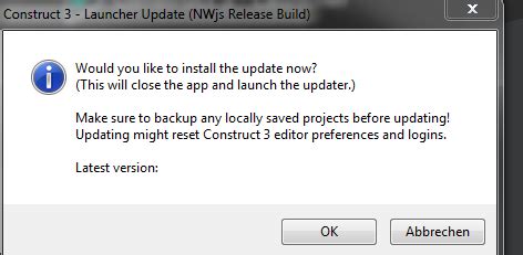 No Latest Version Display In Dialog Issue DannyyyOnGit Construct Desktop Launcher GitHub