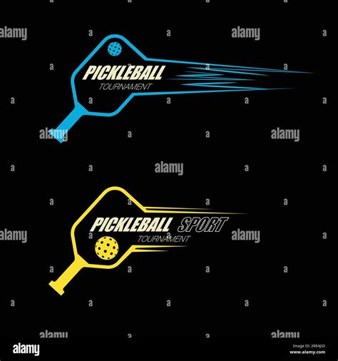 Pickleball Tournament Racket Set Stock Vector Image And Art Alamy