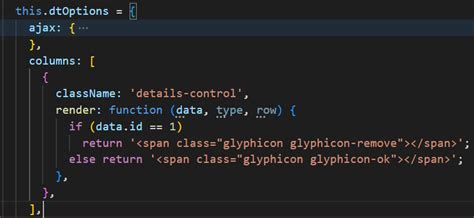 Rendering Icon With Arch — Datatables Forums