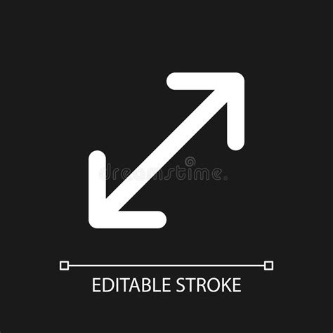 Enlarge Pixel Perfect White Linear Ui Icon For Dark Theme Stock Illustration Illustration Of