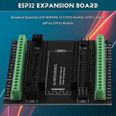 Esp32 Expanding Board Breakout Board For Esp Wroom 32 Esp32 Devkitc Gpio 1 Into 3 38pins Esp32