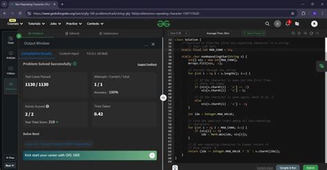 Dsa Geeksforgeeks Java Gfg160 Geekstreak2024 Womenintech Flipkart Kavya M