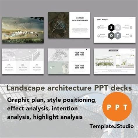 50 Sets Of Landscape Architecture Powerpoint Slides Graphical Plan