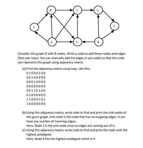 solved 2 7 3 6 5 4 consider this graph g with 8 nodes