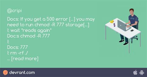 Chmod 777 Docs If You Get A 500 Error You May Need To Run