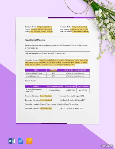 FREE Construction Request Form Samples In Google Docs MS Word Apple Pages PDF