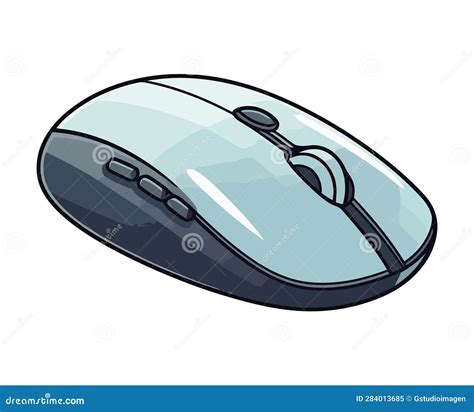 Scrolling Mouse Icon On White Backdrop Stock Vector Illustration Of